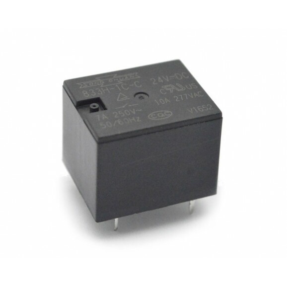 Relé para uso geral 24Vdc 10A SPDT 1 contato reversível HF3FA/024-ZSTF