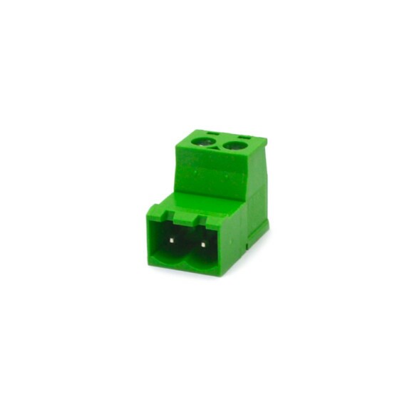Conector Verde Multipolar AKZI950.02 Macho de 2 Vias - Passo 5,08mm ...