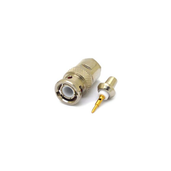 Conector BNC 50 Ohms Macho Reto Cabo Prensa Cabo RG-62 Bucha Shilden - LM-5 - Gav 155 - KLC