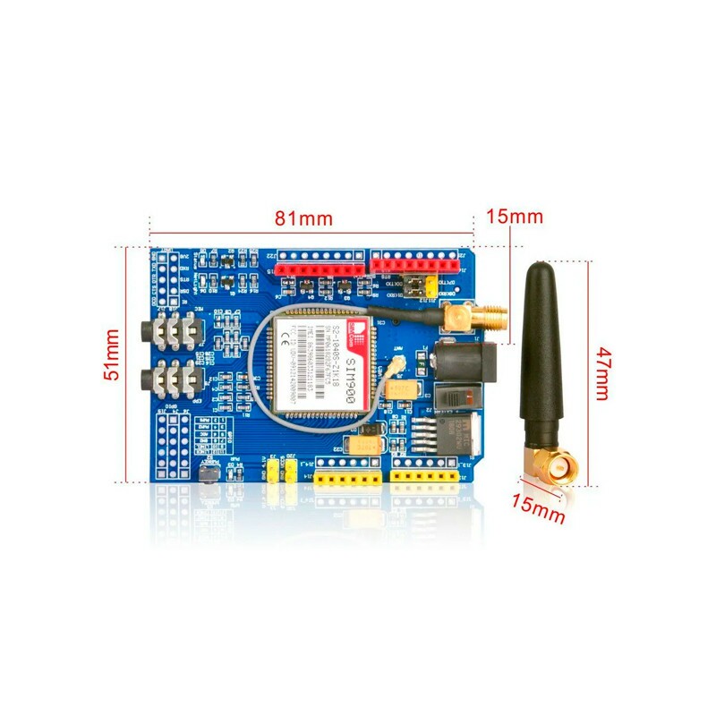 Shield GSM GPRS SIM900 com Antena - Compatível com Arduino - 02-217 ...