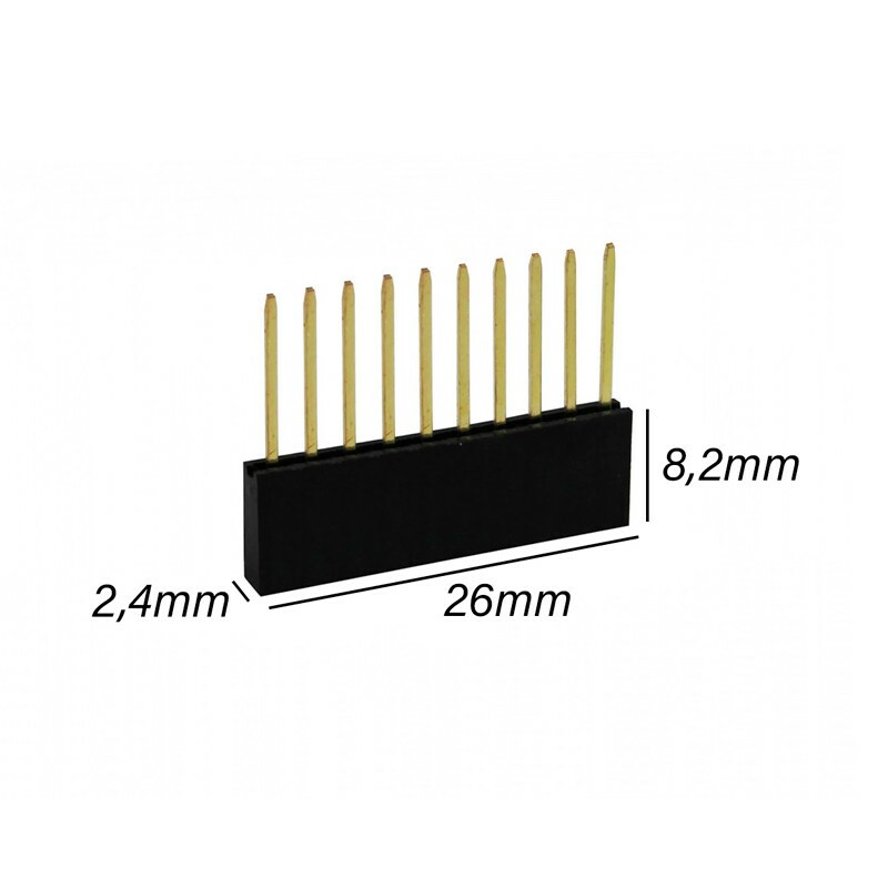 Barra de Pinos 10 Vias para Arduino - 03-243 - GC-250