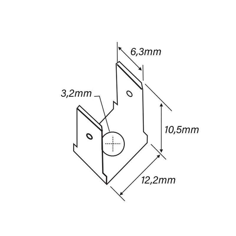 Terminal Lingueta de Fixação Dupla 90° 191150 - Eletro Service