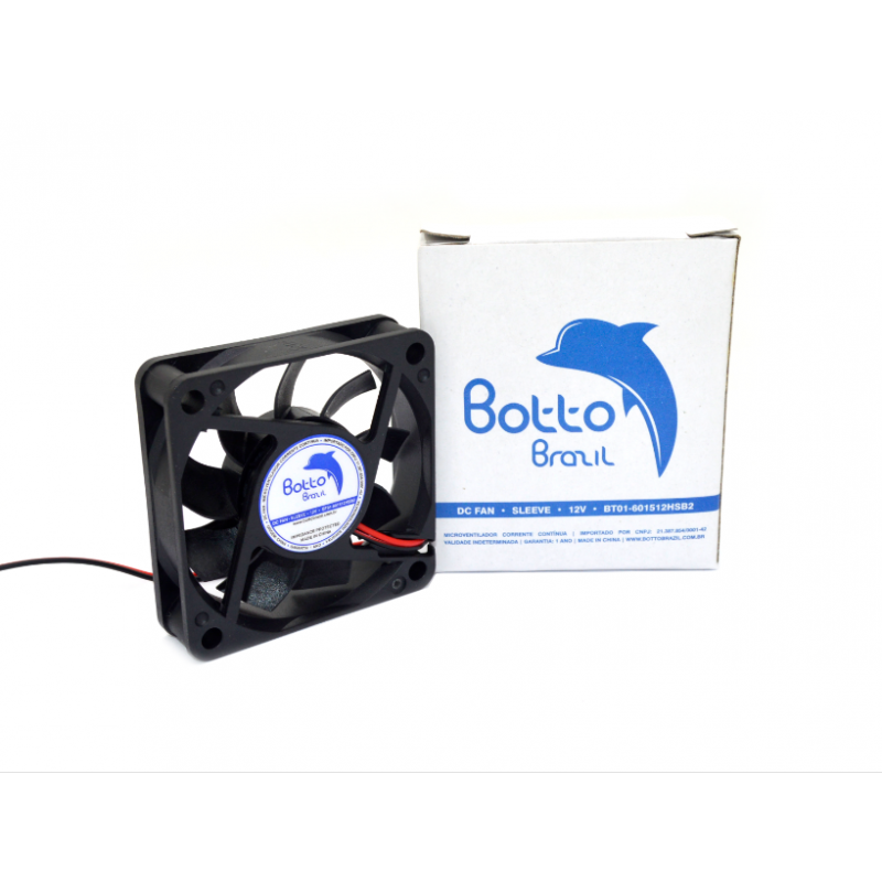 Microventilador BT01-601512HSB2 12V 60X60X15mm Bucha - Botto