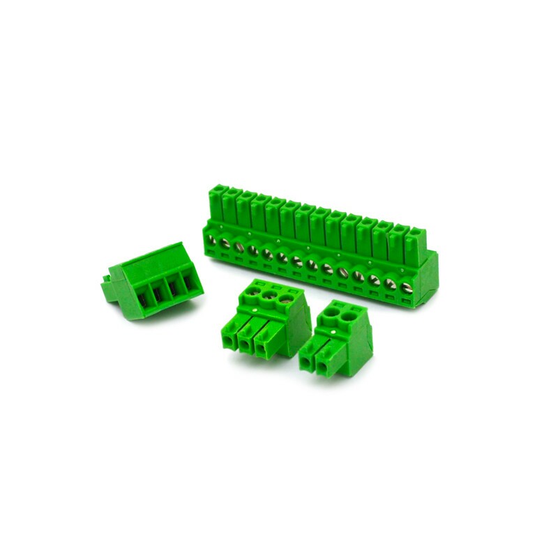 Conector Verde Multipolar AK1550 Fêmea - Passo 3,5mm - 2 a 14 Vias ...