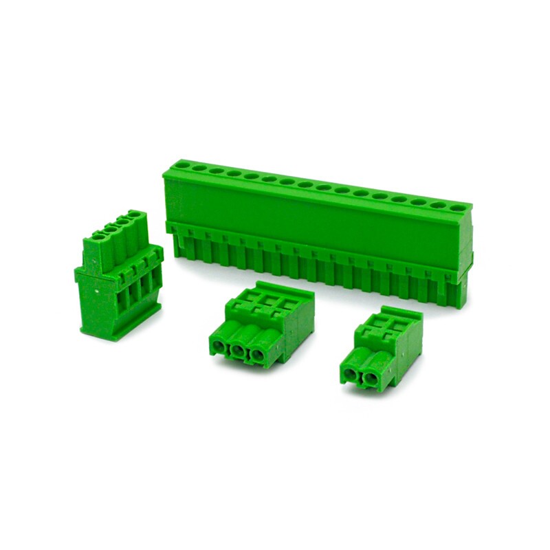 Conector Verde Multipolar AKZ1110 Fêmea - Passo 5,08mm - 2 a 16 Vias ...