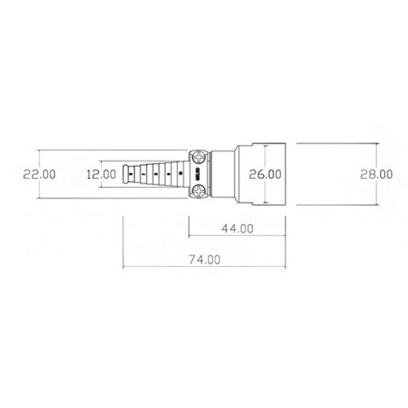 Conector Circular em Alumínio para Cabo - AMC-2P - Melro