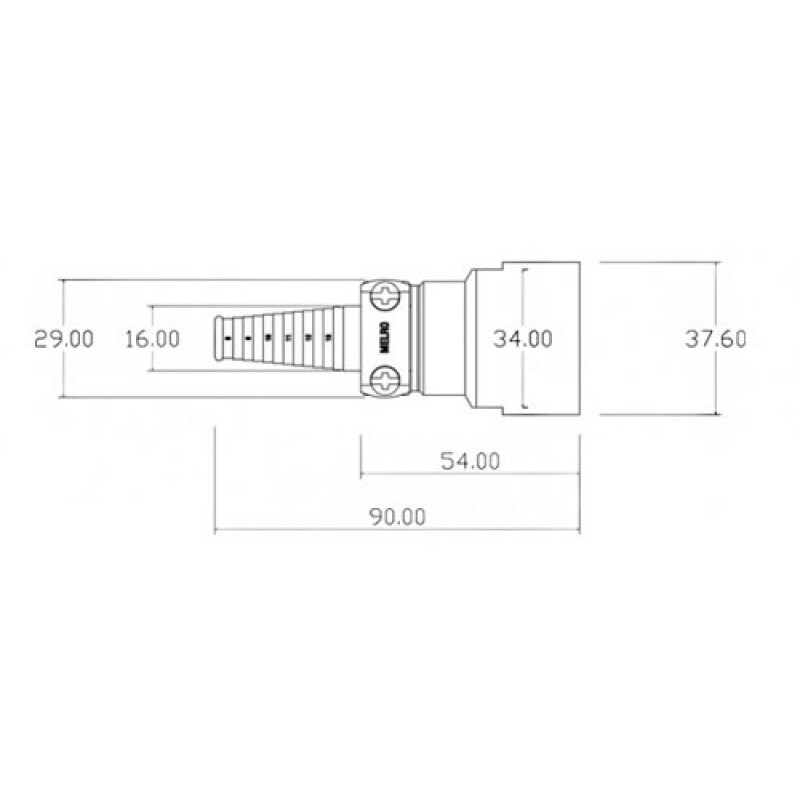 Conector Circular em Alumínio para Cabo - AMC-3P - Melro