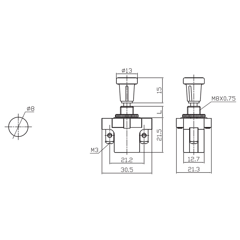Chave de Puxar Liga/Desliga Tic-Tac Universal Normalmente Aberta - ASW ...