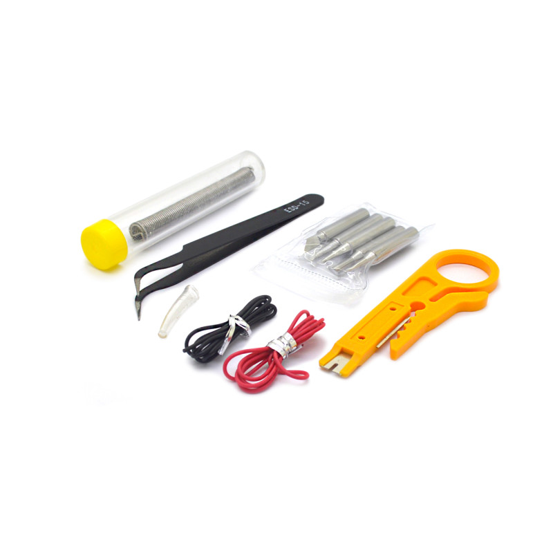 Kit Ferro Solda + Tubete Estanho Com Resina e Sugador Solda - BS-908