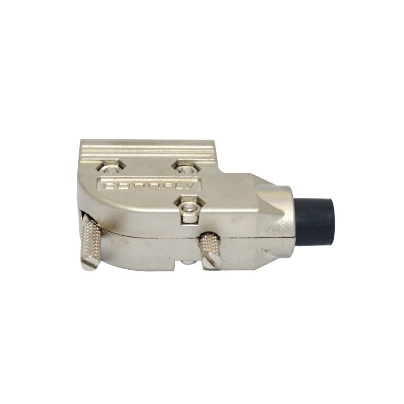 Capa Metálica Kit Longo 90º Graus para Conector DB9 DS1047-01-9M2-90