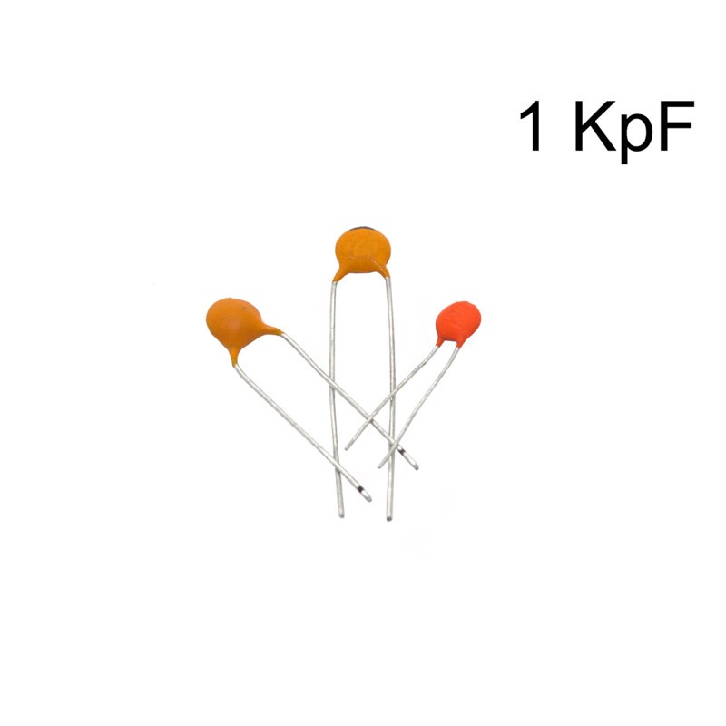 Capacitor Cerâmico Disco 1KpF ( 102 / 1nF / 0.001uF ) - 50V a 2000V