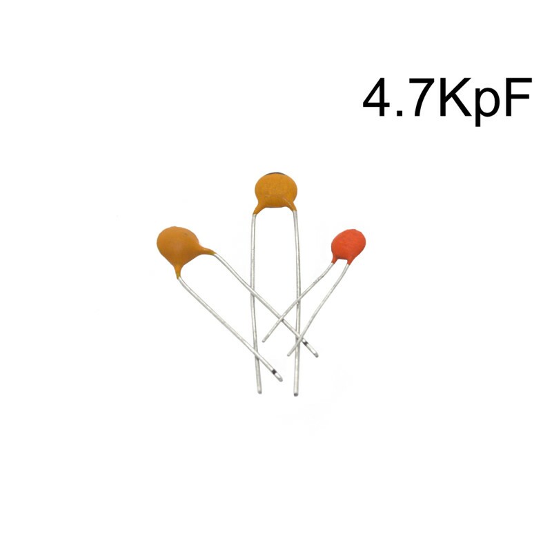 Capacitor Cerâmico Disco 4.7KpF ( 472 / 4.7nF / 0,0047uF ) - 50V a 2000V