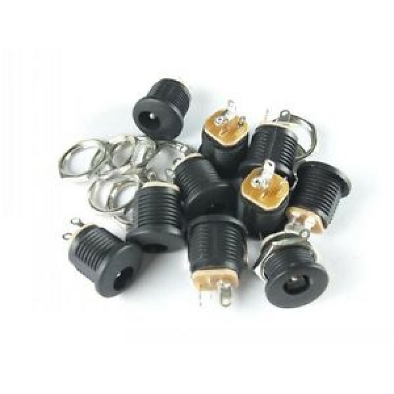 Jack J4 com pino de 2.1mm para painel com rosca e porca - DC-022