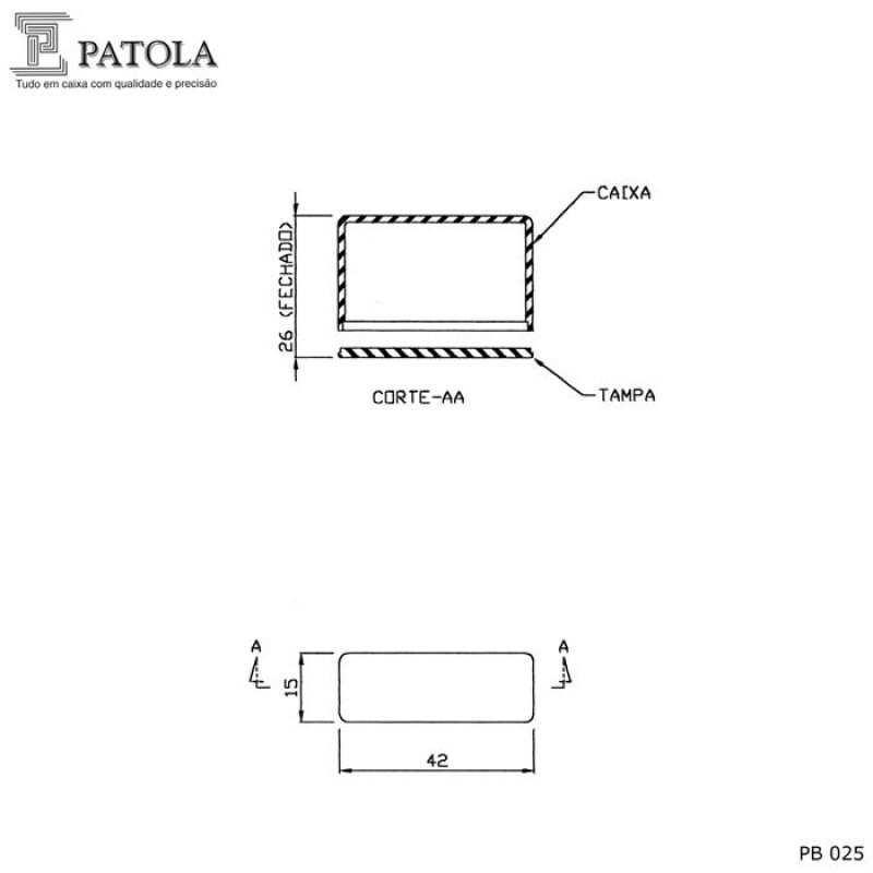 Caixa Plástica PB-025 - Patola - Caixa 57B