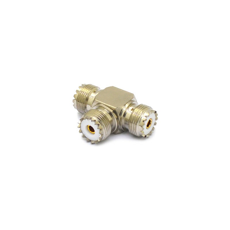 Adaptador UHF Formato em T Tripla Fêmea - KA-5 - Gav 136 - KLC