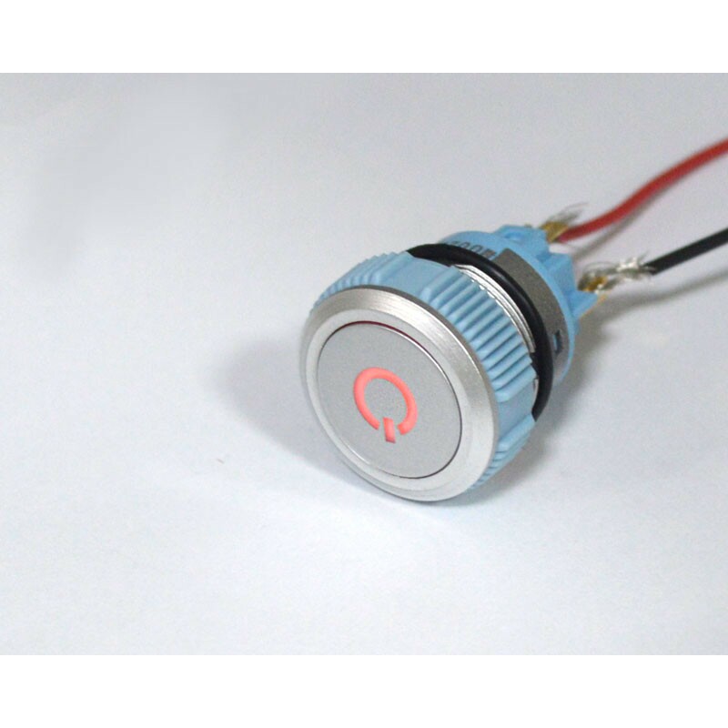 Chave Push-Button 110 a 220V Liga-(Liga) IP67 com Led Azul ou Vermelho ...
