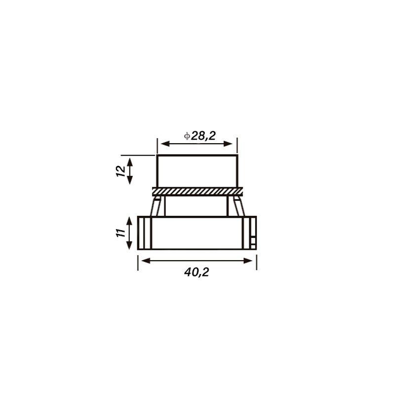 Botão Push-Button Metálico sem Bloco de Contato - LAY5-BA42 - JNG