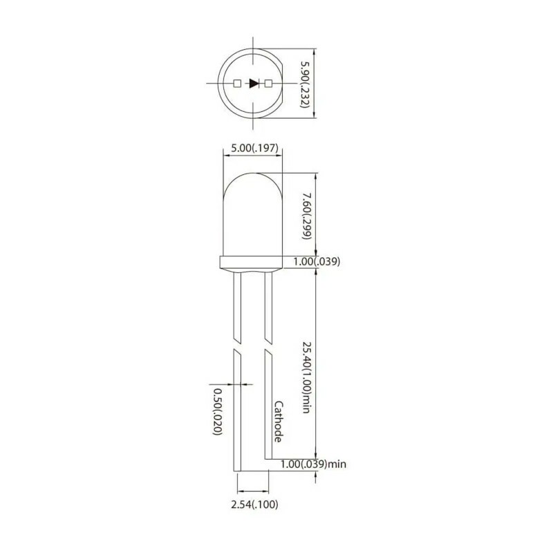Led 5mm Transparente Alto Brilho - Diversas Cores - L-513U