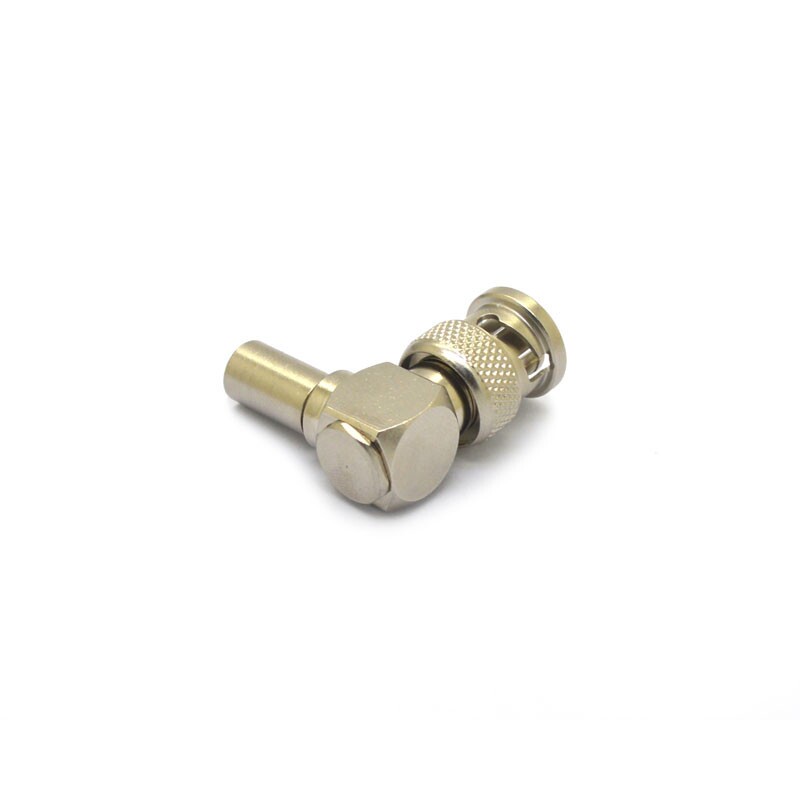 Conector BNC 75 Ohms Macho Angular para Cabo Crimpagem RG-59 e RGC-59 - Gav 01 - LM-101