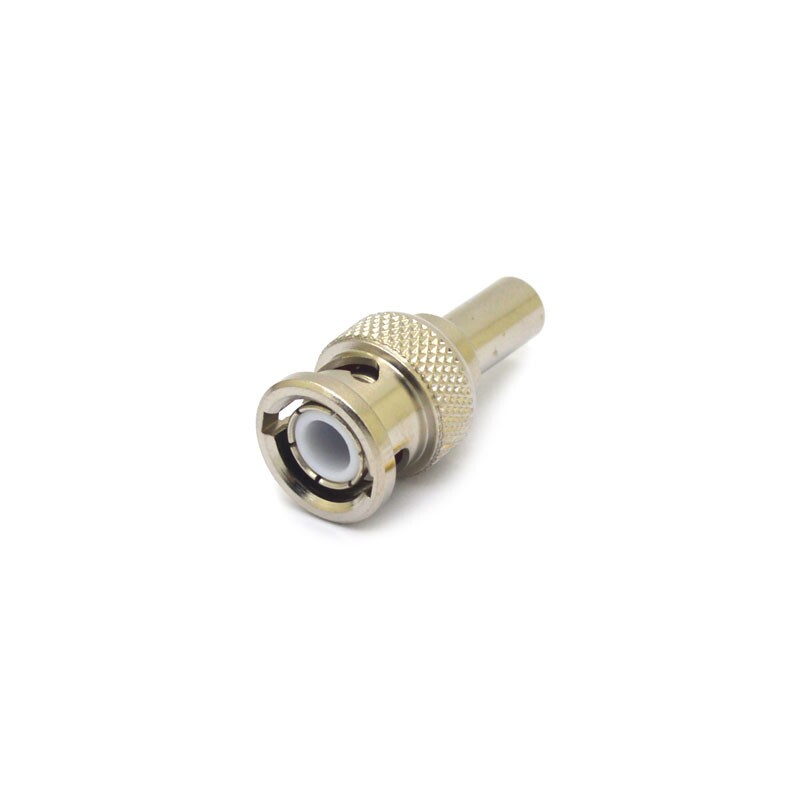 Conector BNC 50 Ohms Macho Reto Cabo Crimpagem RG-58 e RGC-58 Pino Solto - LM-4CR - Gav 75 - KLC