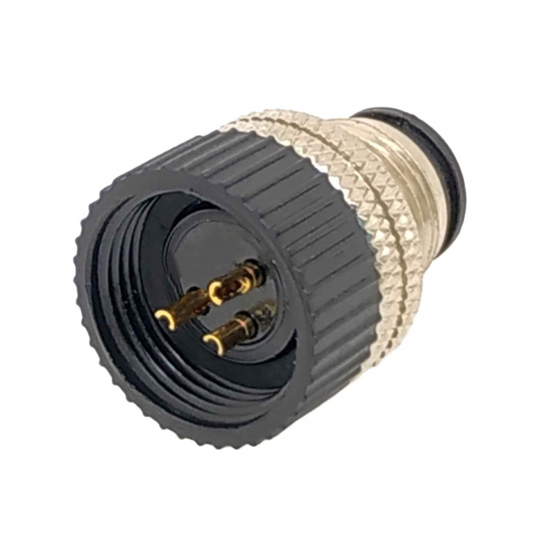 Conector M12 Macho à Prova D'Água 3 Vias - MB12MAAFF03ST