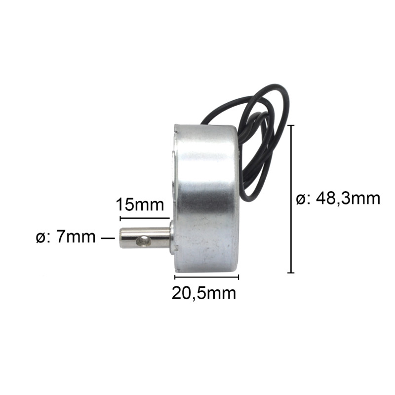 Motor AC 110-120V 4W 20/24 RPM 50/60Hz com Redução - Cód. Motor 60