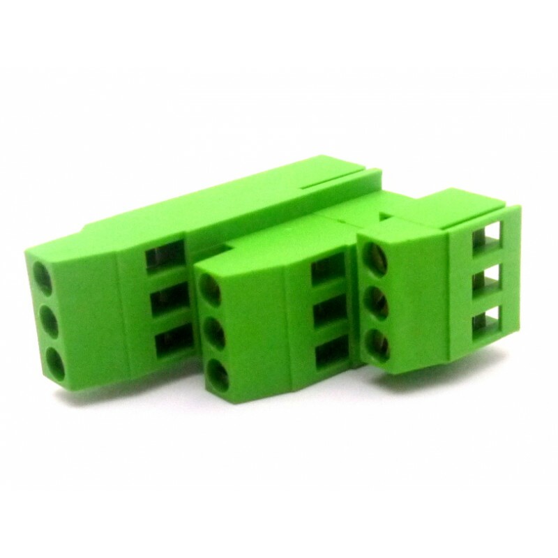 Conector Verde Multipolar AKZ770-03 Macho de 3 vias - Passo 5.08mm - Phoenix Mecano