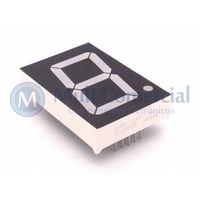 Display de 7 Segmentos Catodo Comum Azul Alta Intensidade C-1201UB ...