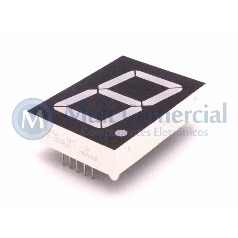 Display de 7 Segmentos Catodo Comum Azul Alta Intensidade C-1201UB ...