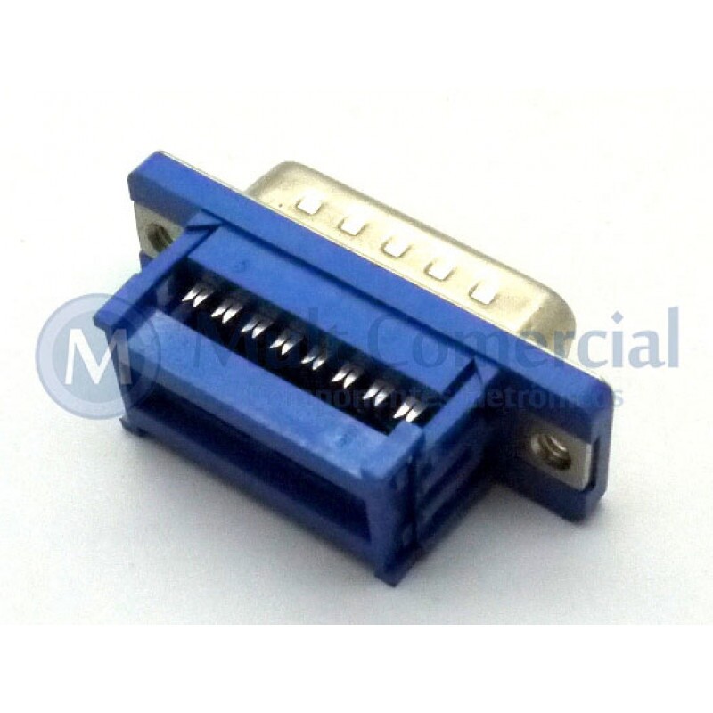 Conector DB15 Macho Para Cabo Flat - Connfly