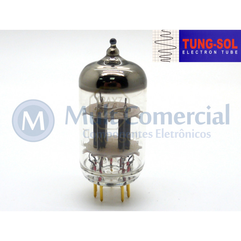 Válvula Duplo Triodo 12AX7 ECC803S - Tung-Sol Gold Pin