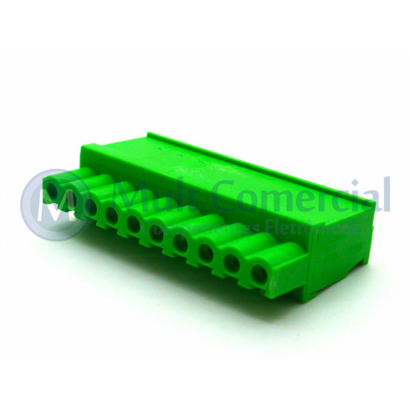 Conector Verde Multipolar AKZ1100 - Passo 5.08mm - Phoenix Mecano