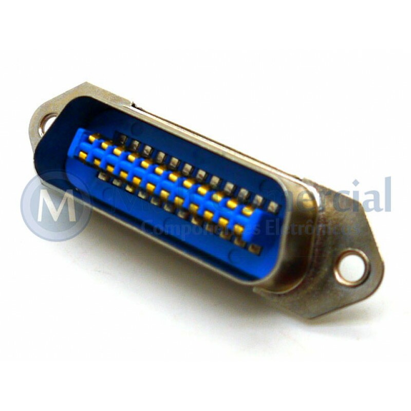 Conector Centronics Macho Solda Fio DS1039-01-24ML1X - 24 Vias - Connfly