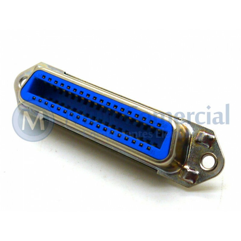 Conector Centronics Fêmea Solda Fio DS1039-01-36FLOS - 36 Vias - Connfly