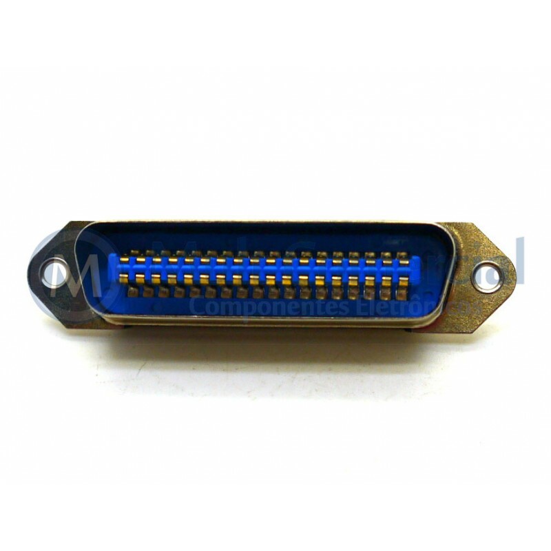Conector Centronics Macho Solda Fio DS1039-01-36MLOS - 36 Vias - Connfly