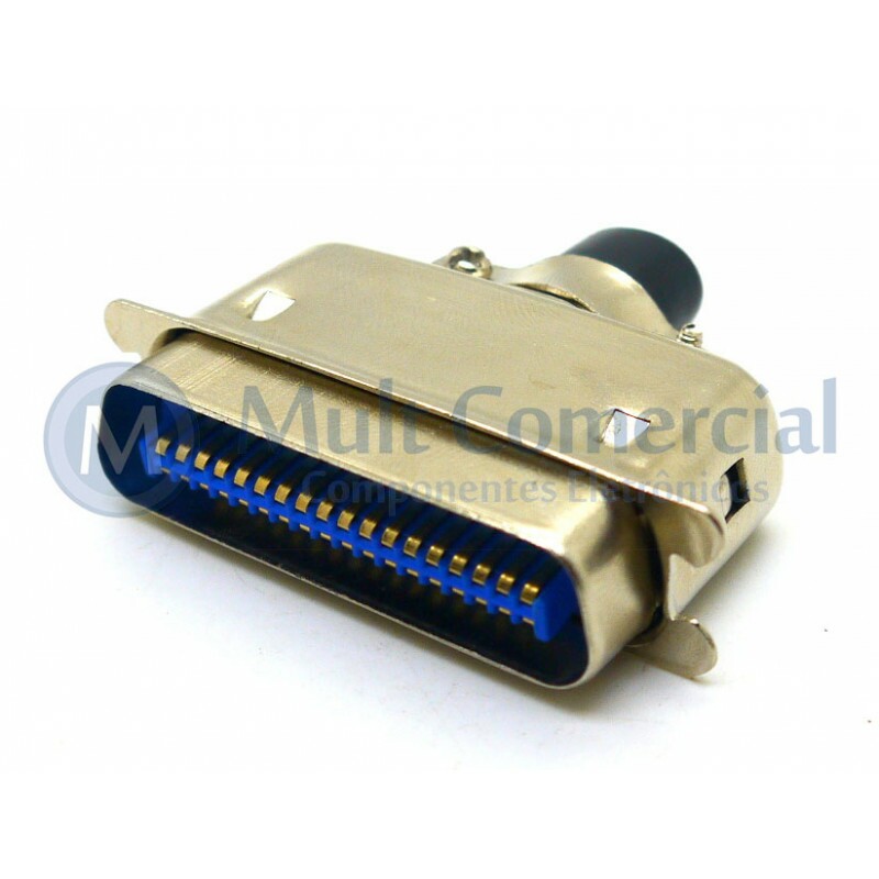 Conector Centronics Macho Solda Fio DS1078-36MOL com Capa Metálica - 36 ...