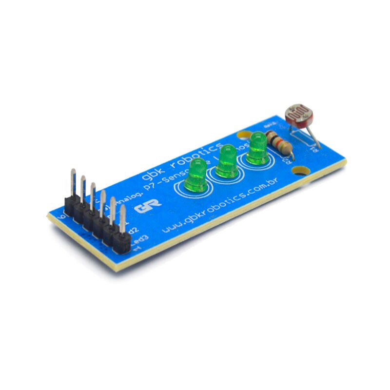 Módulo Sensor de Luz com LDR + Sequencial de Leds - GBK Robotics - P7 - GC-104
