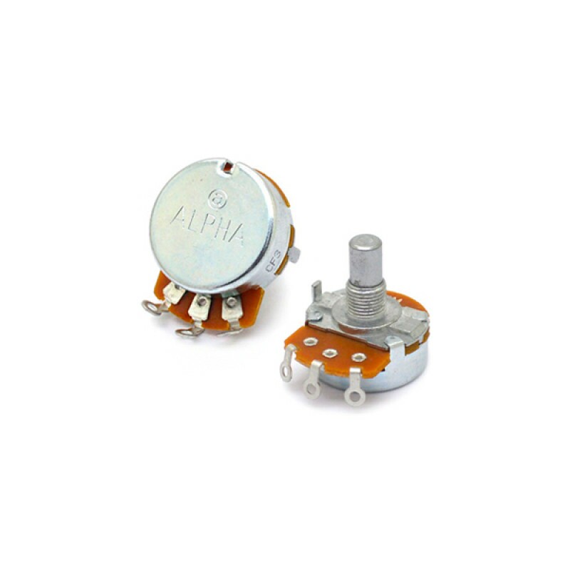 Potenciômetro Alpha 24mm Log "A" Eixo Liso Alumínio com 8mm - RV24AF-10 ...