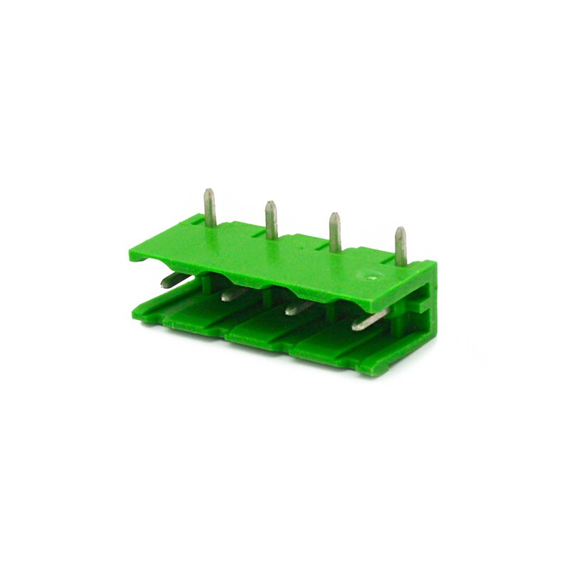 Conector Verde Multipolar STLZ960 Macho 90º (Horizontal) Com as Laterais Abertas - Passo 7,62mm ...