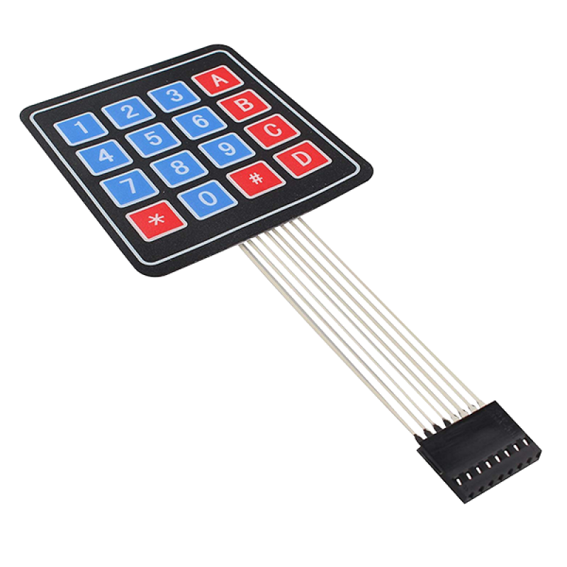 Teclado Matricial de Membrana 4X4 16 Teclas Compatível com Arduino - GC-09