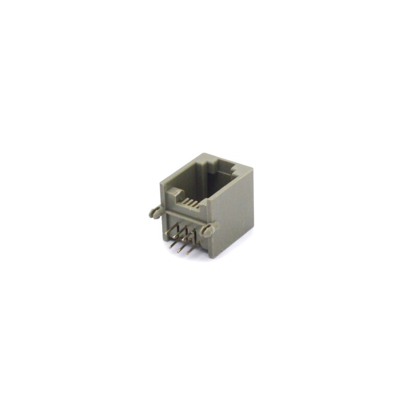 Conector Jack RJ12 6P6C 6 Vias Cinza - YH55-04