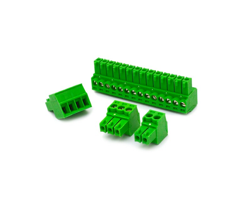 Conector Verde Multipolar AK1550 Fêmea - Passo 3,5mm - 2 a 14 Vias ...