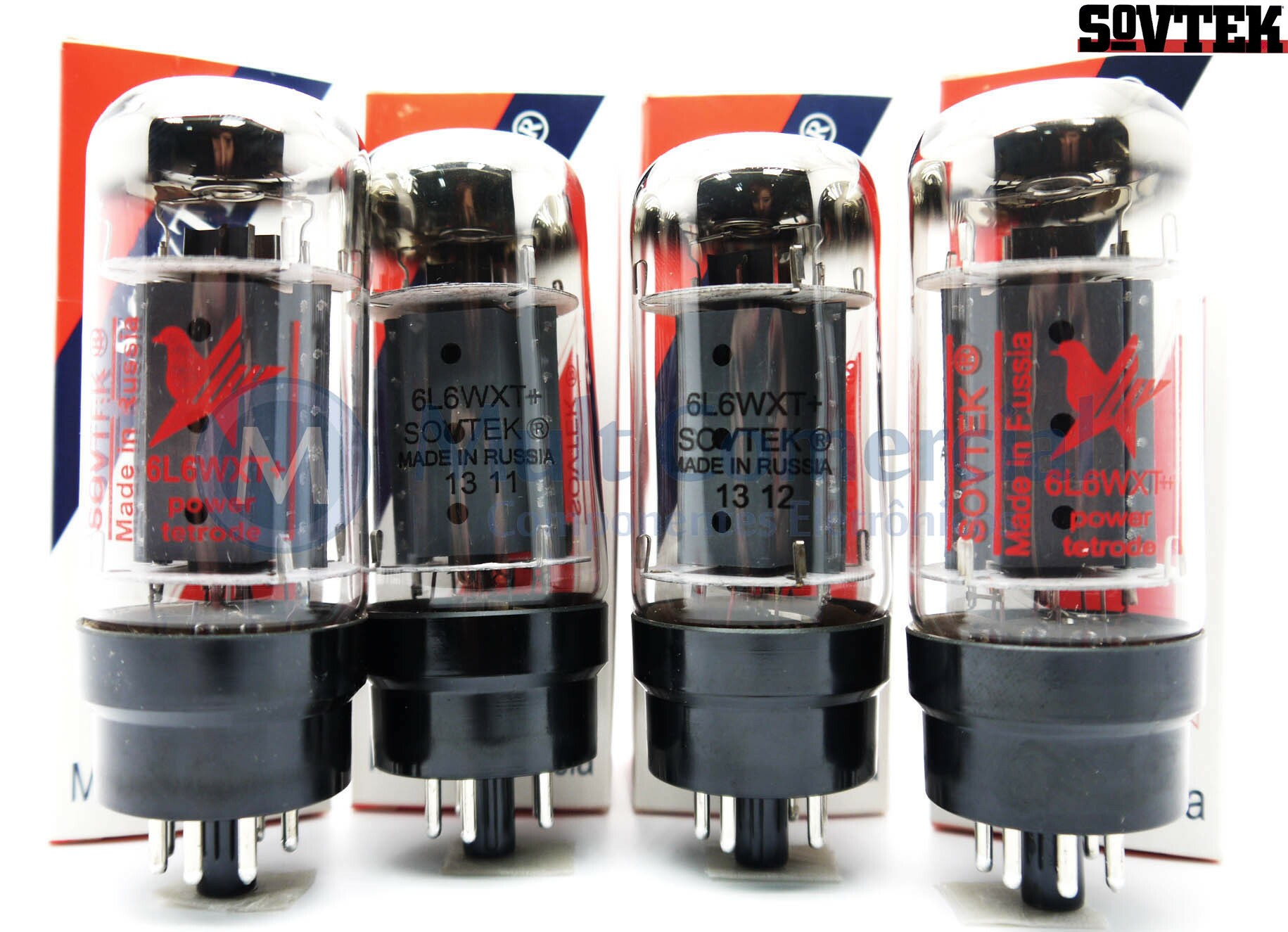 Quarteto Casado da Válvula 6L6WXT+ (Plus) Pentodo de Potência Sovtek